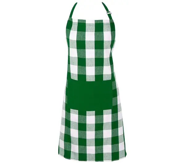 DESIGN IMPORTS Shamrock Green Buffalo Check Che Apron - One-color