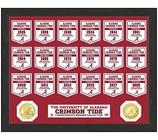 HIGHLAND MINT Alabama Crimson Tide Bronze Coin Banner Collect Ion - One-color