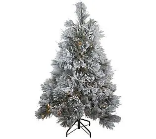 NORTHLIGHT 4.5' Led Black Spruce Faux Tree Cl Ear Lights - One-color