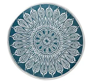 DESIGN IMPORTS Reversible Sunflower Outdoor Rug 5' Round - One-color