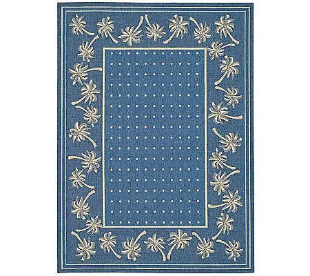 SAFAVIEH Courtyard Palm Garden 5'3' X 7'7' Rug - One-color