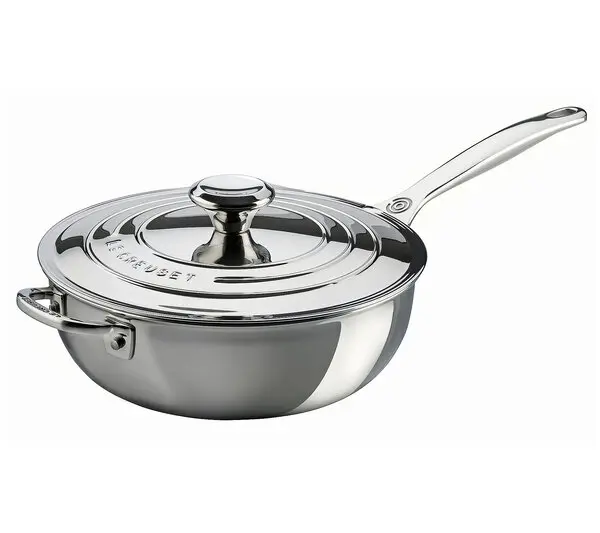 LE CREUSET 3.5qt Stainless Steel Saucier - Silver