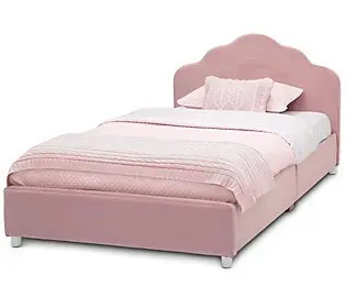 DELTA CHILDREN Upholstered Twin Bed, Rose Pink