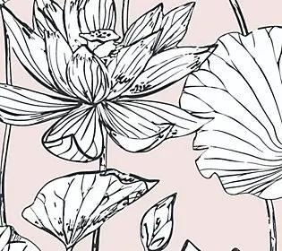 NEXTWALL Lotus Floral Peel And Stick Wallpaper Roll - One-color