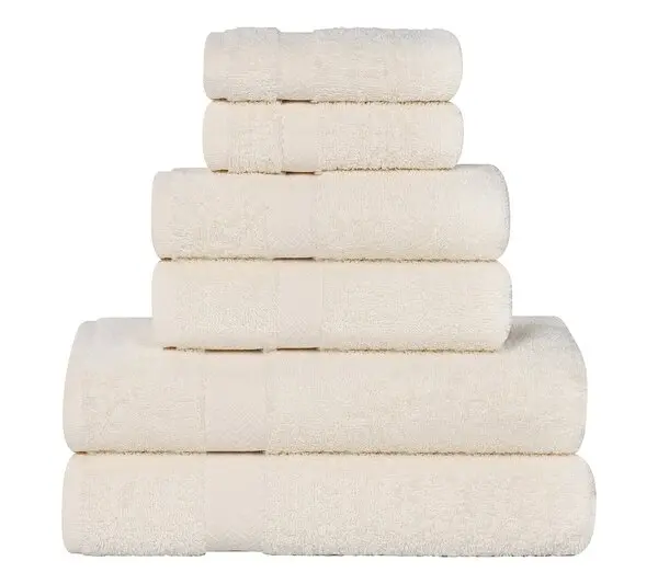 SUPERIOR Ultra-soft Cotton 6-piece Towel Set - One-color