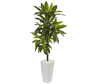NEARLY NATURAL 3' Dracaena Plant In Tower Planter Nearly N Atural - One-color