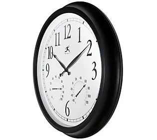 INFINITY Instruments Classic Black Indoor/outdo Or Large Clock