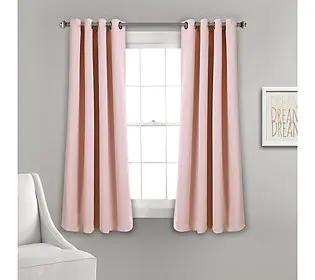 LUSH DECOR Grommet Blackout 52' X 63' Window Curtains L Sh Decor - One-color