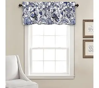 LUSH DECOR Cynthia Jacobean Single Room Darkening Valance Y - One-color