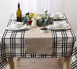 DESIGN IMPORTS 2-tone Ribbed Table Runner 13x72