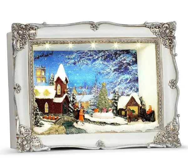 MR. CHRISTMAS Animated Shadow Box Scenes Chur Ch