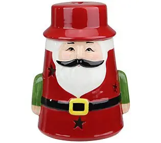NORTHLIGHT 7.25 Red Ceramic Santa Gnome Tealigh T Holder - One-color