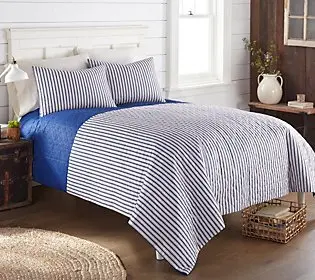 SHAVEL Twin Seersucker 6-in-1 Quilt Set - One-color