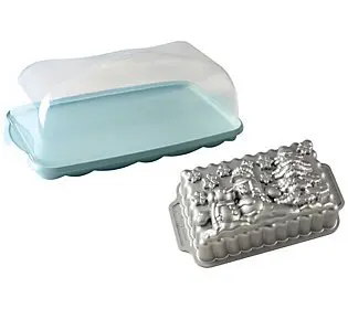 NORDICWARE Winter Wonderland Loaf Pan & Keeper - One-color