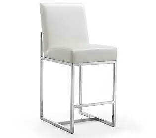 MANHATTAN COMFORT Element 37.2' Stainless Steel Counter Height Ba Stool - Silver