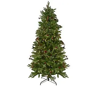 NORTHLIGHT 4.5' Ashcroft Cashmere Pine Xmas Tree Clear D Ura-lit Lights - One-color