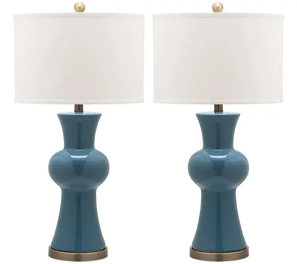 SAFAVIEH Set Of 2 Lola Column Lamps - One-color