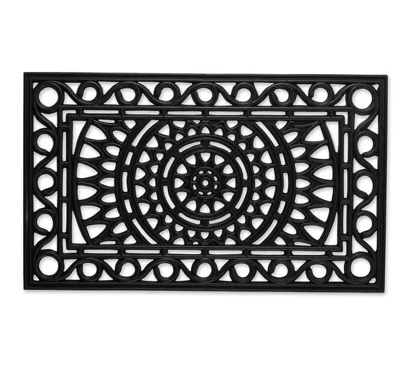 DESIGN IMPORTS Sun Scroll Rubber Doormat