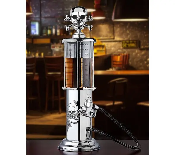GODINGER Crossbones Gas Pump Beverage Dispenser