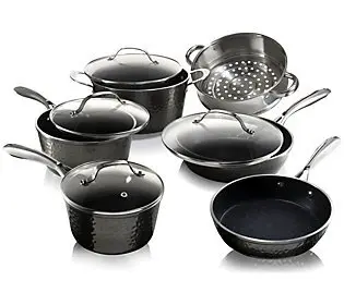 GRANITESTONE 10-piece Hammered Nonstick Cookwar E Set