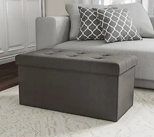 LAVISH HOME Foldable Storage Bench Ottoman