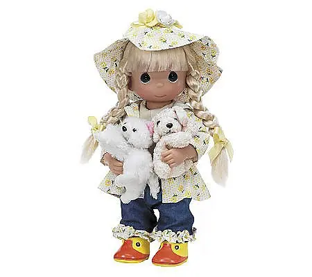 PRECIOUS MOMENTS Raining Cats And Dogs Animal L Over Doll - One-color