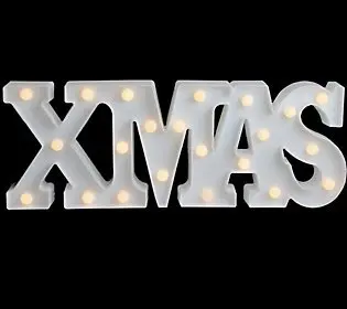 NORTHLIGHT 18.5' White Led Lighted Xmas Marquee Sign