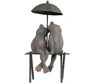 PURE GARDEN Frog Couple Statue Garden Decor