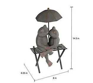 PURE GARDEN Frog Couple Statue Garden Decor