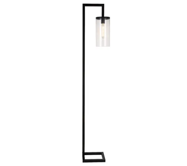 HUDSON&CANAL Hudson & Canal Malva Modern Floor Lamp With See Ed Glass Shade - One-color
