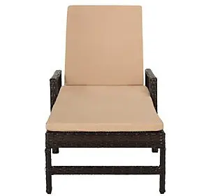 SAFAVIEH Alma Rattan Sun Lounger By - One-color