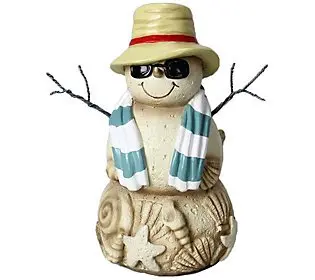 YOUNG'S INC. Youngs 7.3' Beach Christmas Snowman Decor - One-color