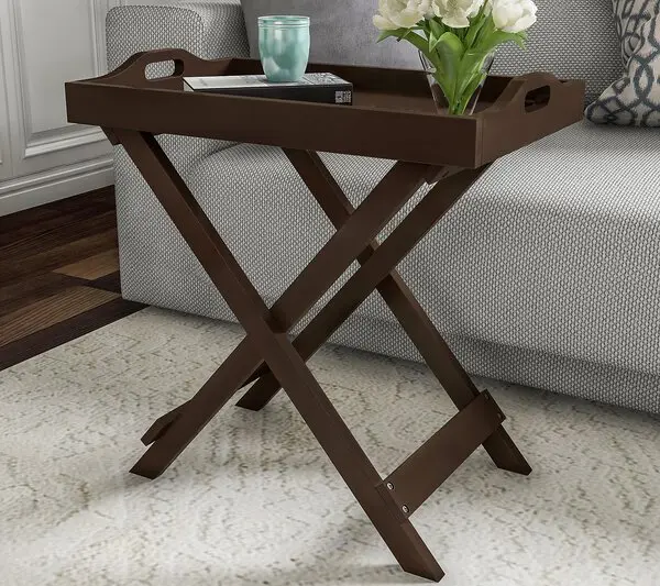 LAVISH HOME Folding Tray Table By
