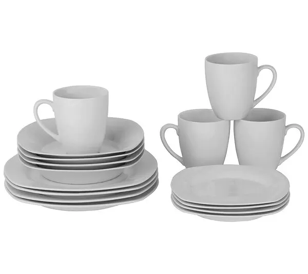 10 STRAWBERRY STREET Simply Square 16-pc Dinner Ware Set - One-color
