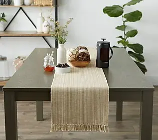 DESIGN IMPORTS Fringe Table Runner