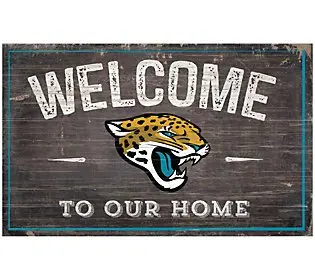 NFL Welcome To Our Home Wall Decor Sign - One-color