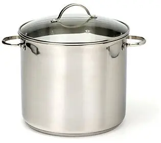 RSVP Stainless Steel 12-qt Induction Stockpot - Silver