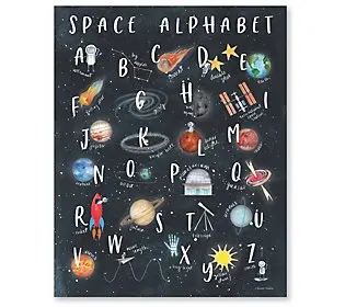 COURTSIDE MARKET Space Alphabet 16x20 Canvas - One-color