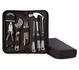BEY-BERK 7 Piece Tool Set In Zippered Black Canvas Case By - One-color