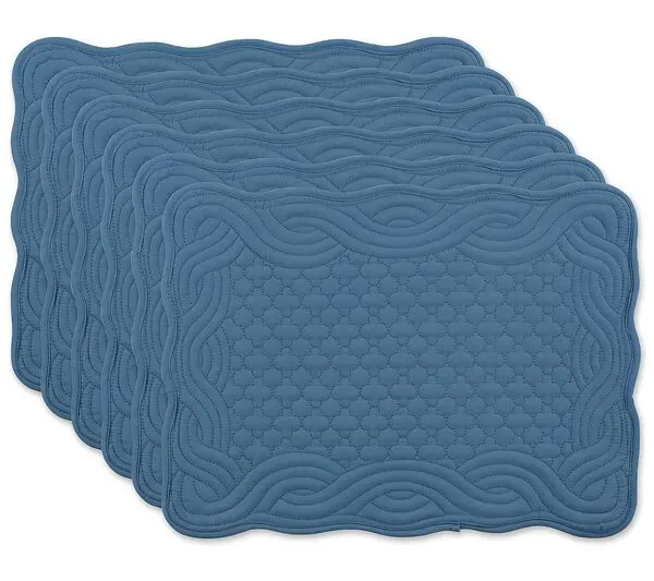 DESIGN IMPORTS Set Of 6 Quilted Farmhouse Place Mat - One-color