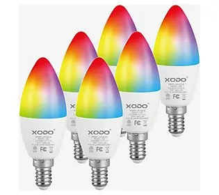 XODO Smart Candelabra Led Bulb 6-pack Multi-col Or Wifi E12 5w - One-color