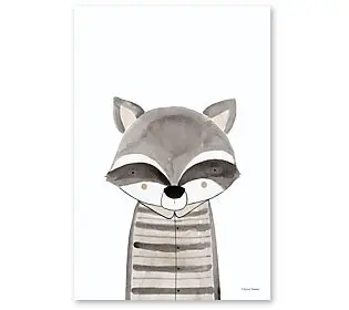 COURTSIDE MARKET Ryder The Raccoon 12x18 Canvas - One-color