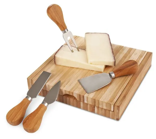 TRUE BRANDS Formaggio Bamboo Cheese Board & Tool Set