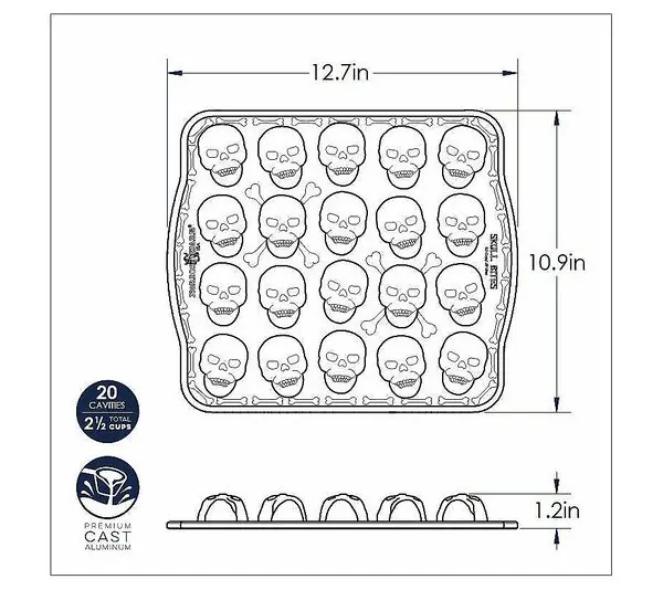 NORDICWARE Skull Bitelet Pan