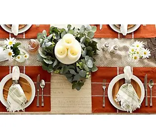 DESIGN IMPORTS Check Patttern Placemats, Set Of 6