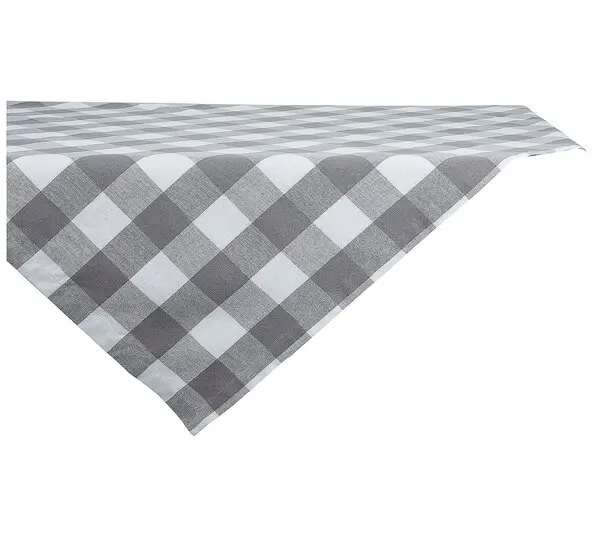 DESIGN IMPORTS Buffalo Check Table Topper 40' X 40 - One-color