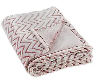 DESIGN IMPORTS Chevron Plush Throw