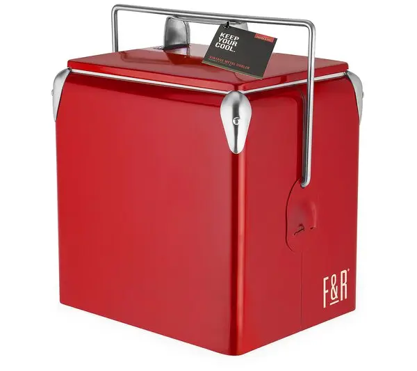 FOSTER & RYE 1.8-quart Vintage Metal Cooler