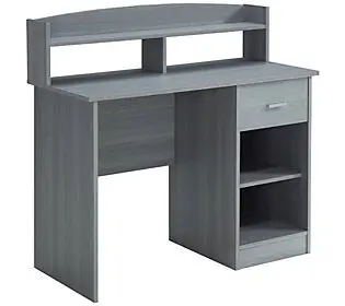 TECHNI MOBILI Modern Office Computer Desk With Hutch - One-color