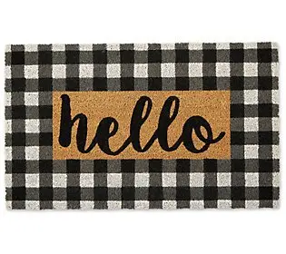DESIGN IMPORTS Checkers Hello 18x30 Doormat - One-color